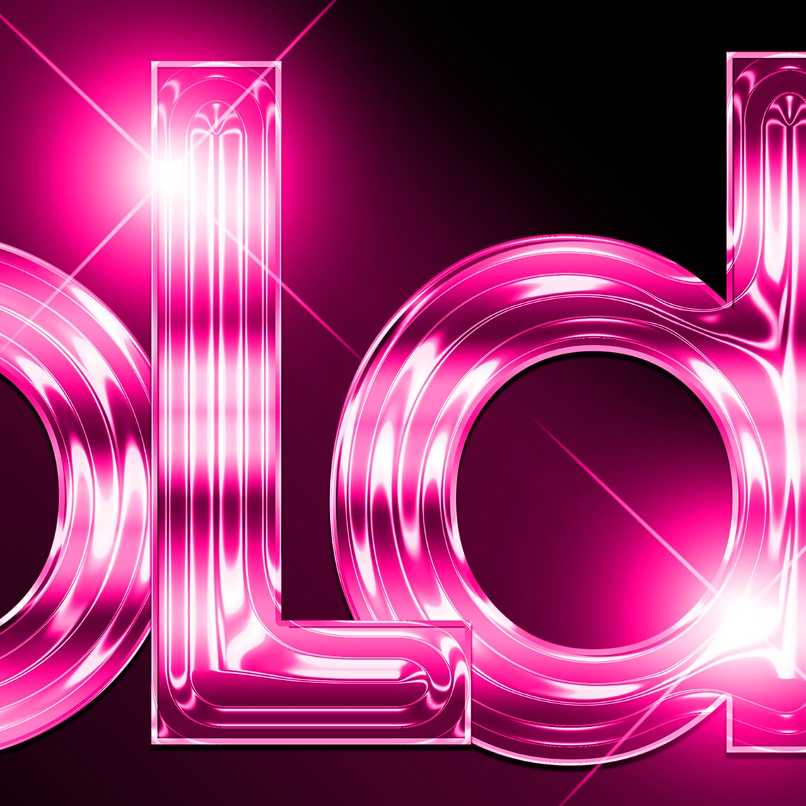 Hot Pink Chrome Alphabet Clipart, Bold Metallic Letters PNG, Shiny Pink ...