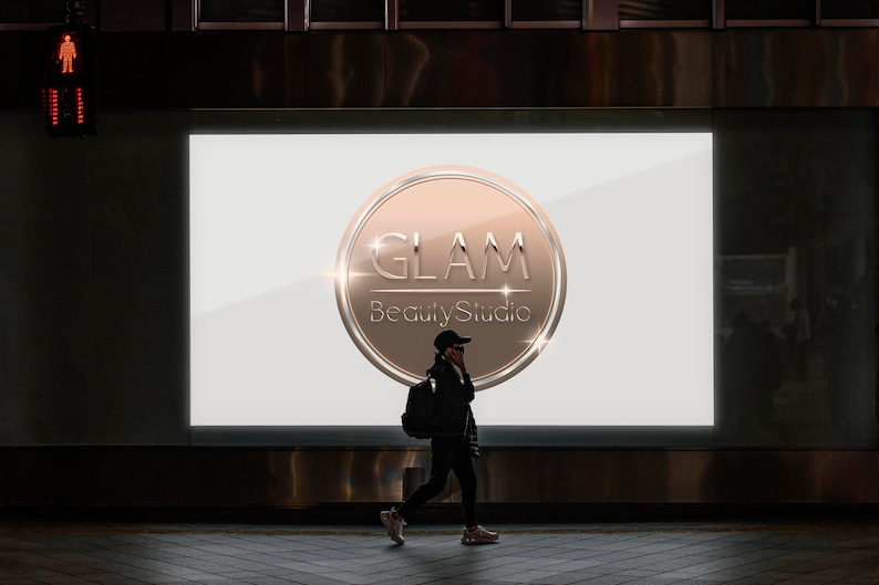 Rose Gold Logo Luxury Logo Glam Logo Cosmetics Logo - Etsy