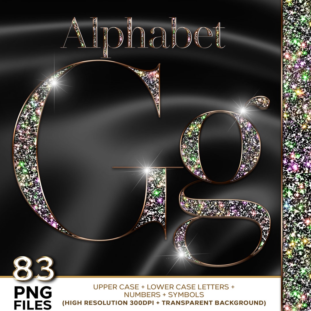 Glitter Letters PNG, Glitter Alphabet Clipart, Diamond Alphabet PNG ...
