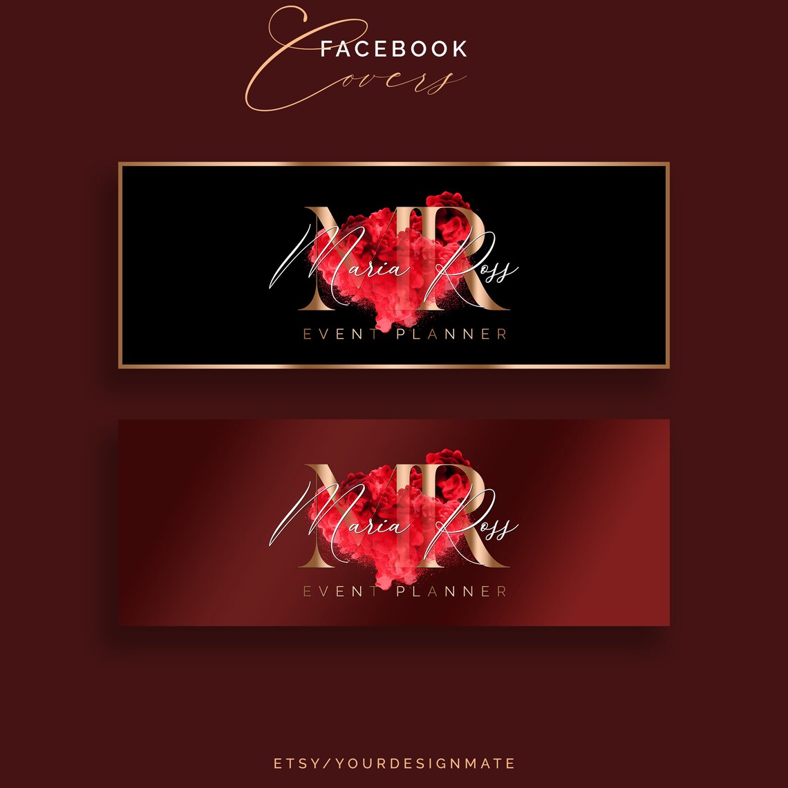 Red Watercolor Logo Red Smoke Logo Beauty Logo Signature - Etsy