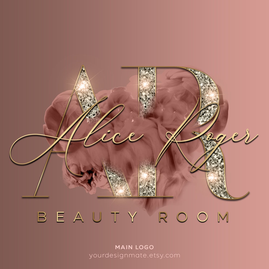 Beauty Logo, Jewellery Logo, Rose Gold Logo, Sparkle Glitter Logo ...