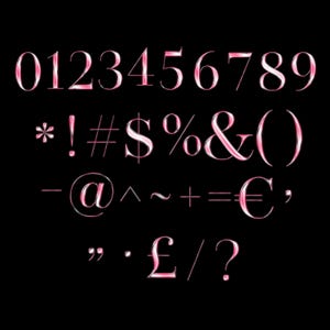 Pink Metallic Letters, Pink Chrome Alphabets, Pink Alphabet PNG, Pink ...