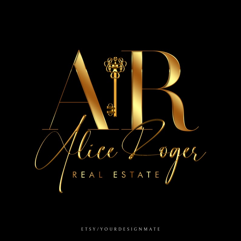Realtor Logo Premade Real Estate Logo Gold Real Estate Logo - Etsy