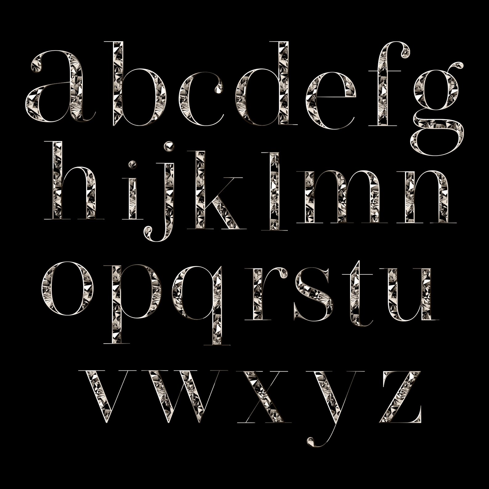 Diamond Alphabet Letters, Sparkling Glitter Letters, Luxury Diamond ...