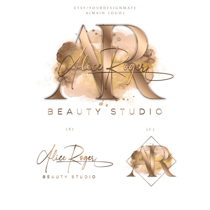 Rose Gold Logo Candle Logo Wax Logo Watercolour Logo - Etsy