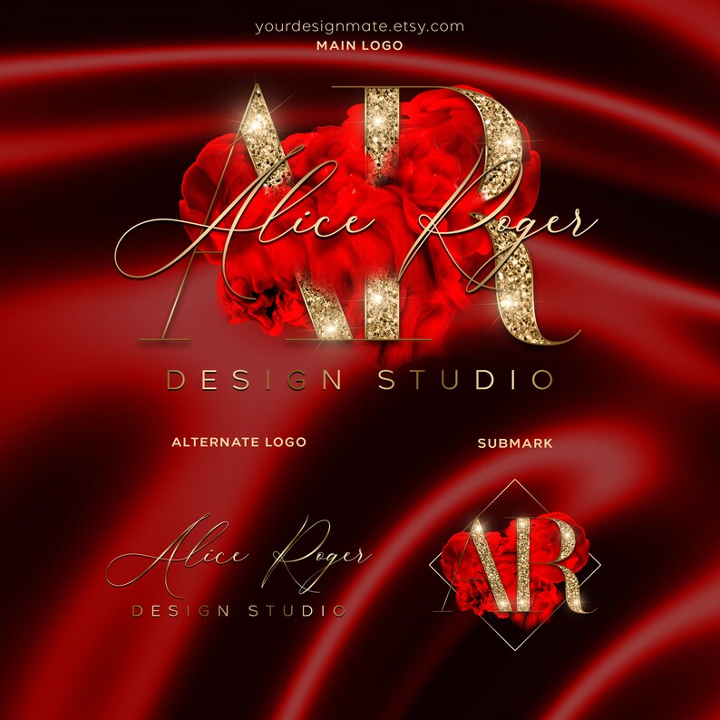 Red Smoke Logo Interior Designer Logo Beauty Logo Jewellery - Etsy