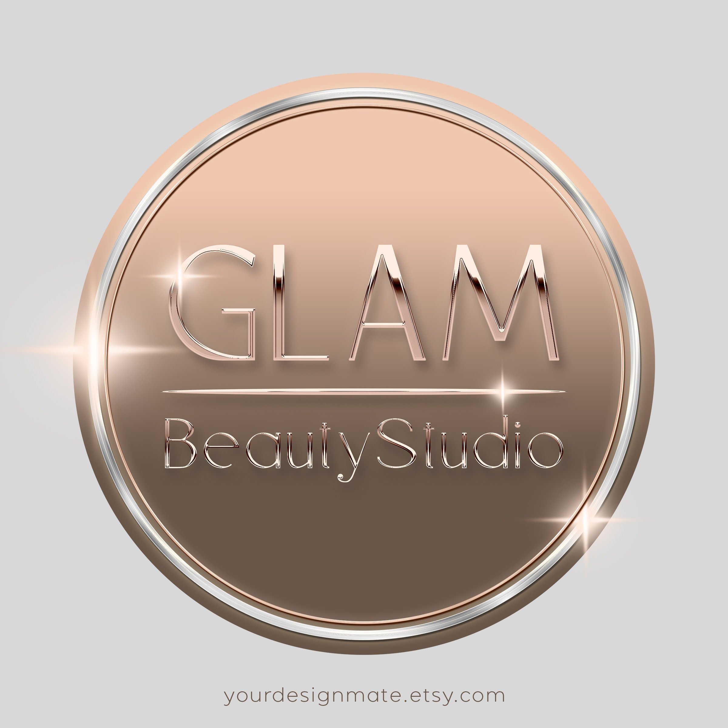 Rose Gold Logo Luxury Logo Glam Logo Cosmetics Logo - Etsy UK