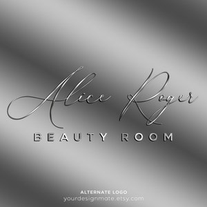 Silver Glitter Logo, Pink Beauty Logo, Pink Silver Logo, Pink Smoke Logo, Premade Logo, Nails ...