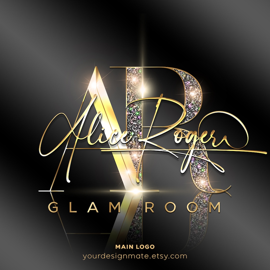 Beauty Logo, Glitter Logo, Glam Logo, Lux Logo, Sparkle Glitter Logo ...