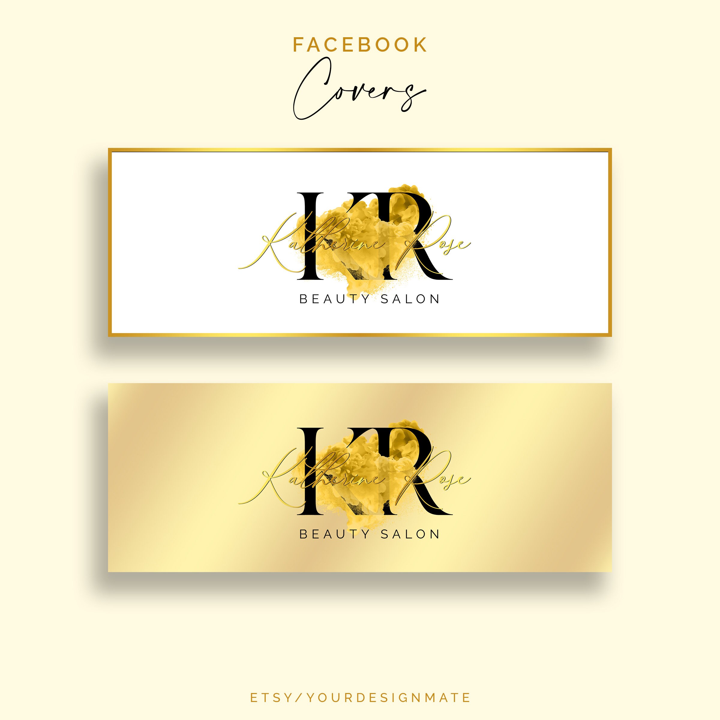 Watercolor Gold Logo Premade Logo Design Signature Logo - Etsy