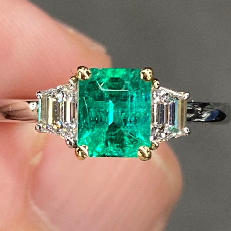 Emerald Colombian Ring - Etsy