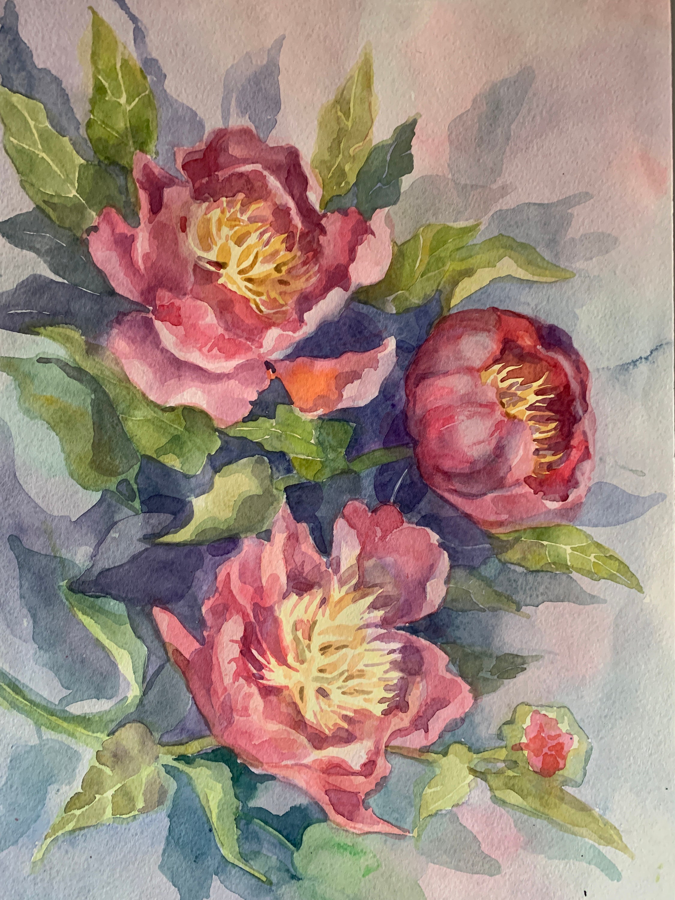 VINTAGE ORIGINAL PAINTING, Watercolor Painting, Vintage Realism ...