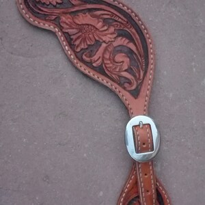 Floral Tooled Spur Straps - Etsy