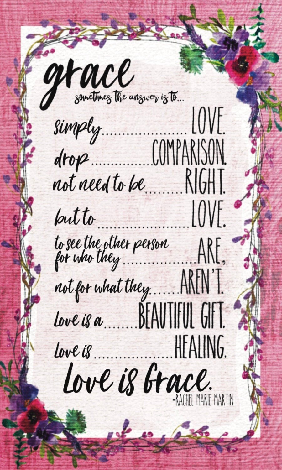 Grace is Love: Faith Cards - Etsy