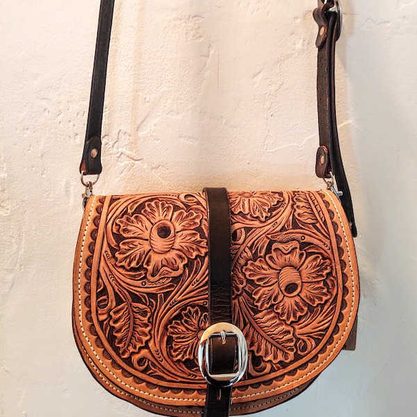 Tooled Leather Purse - Etsy