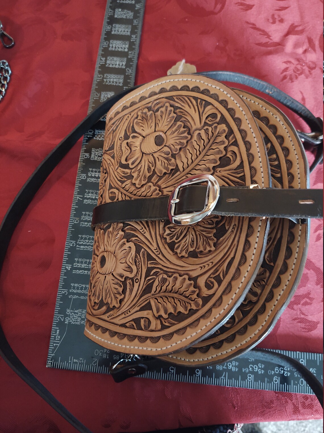 Hand Tooled All Leather Shoulder Bag Prize Winner. - Etsy