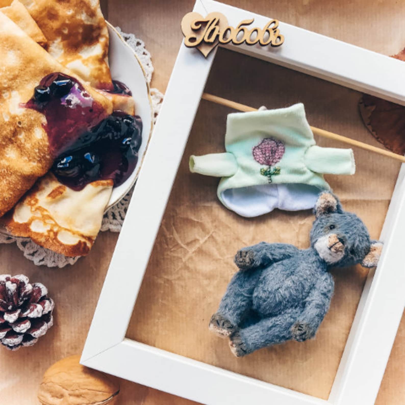 Teddy wolf Teddy Bear's Friend Artist Plush Animal Toy | Etsy