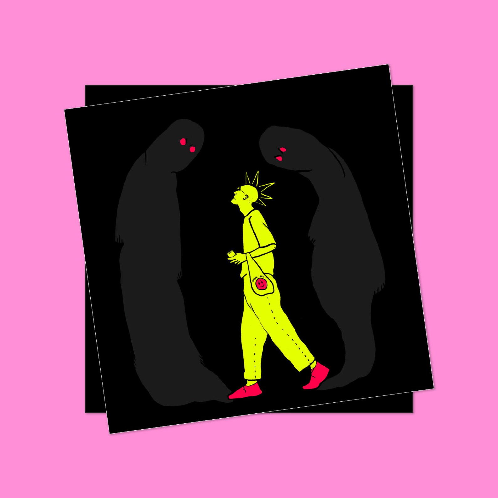 Punk Ghosts Art Print Halloween Ghost Art Punk Art Gothic | Etsy