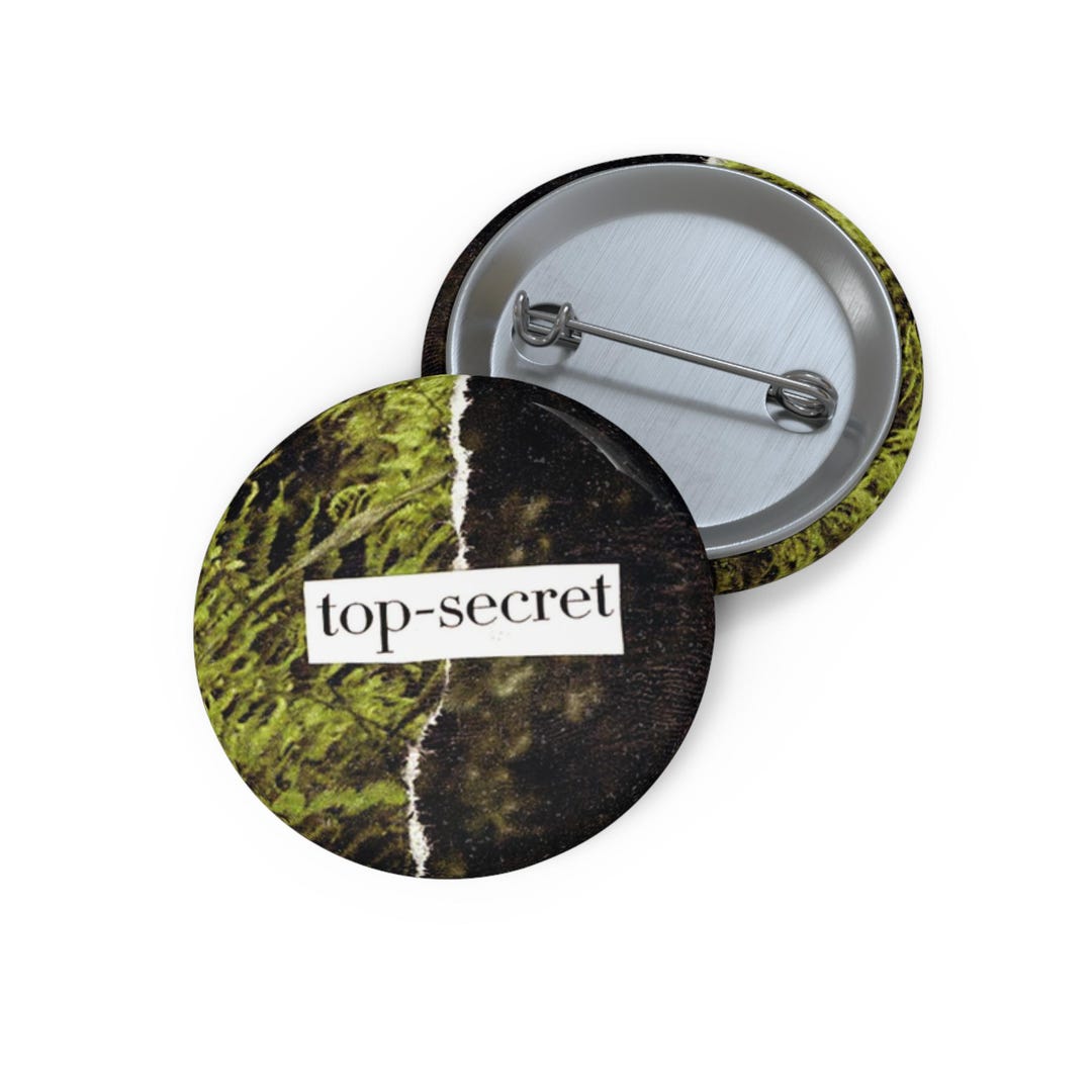 Top-secret Button Pin – Spy Aesthetic, Mystery Lover Gift, Secret Agent ...