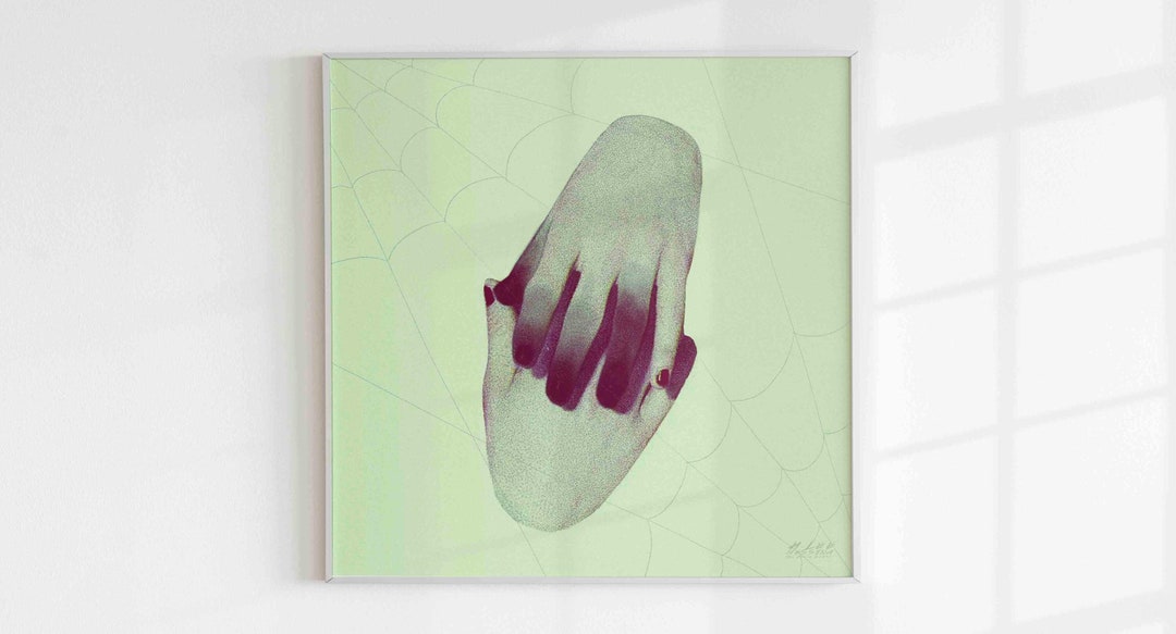 Vintage Halloween Collage With Spooky Creepy Hands Retro Art, Giclée ...