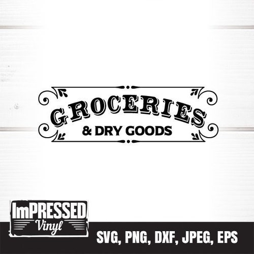 Groceries & Dry Goods SVG Instant Download - Etsy
