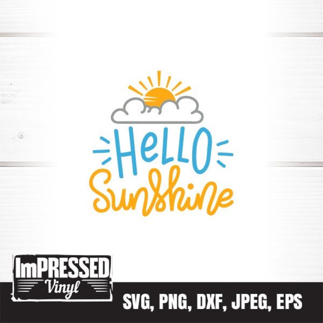 Hello Sunshine Design SVG- Instant Download- Instant Download - Etsy