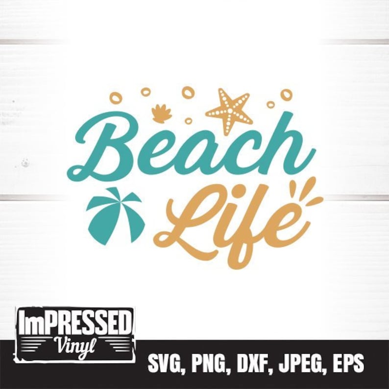 Beach Life SVG Instant Download | Etsy