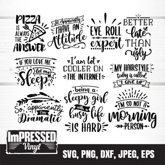 Teen SVG Bundle 10 Designs Instant Download | Etsy Ireland