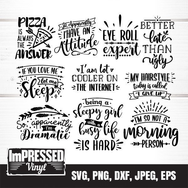 Teen SVG Bundle 10 Designs Instant Download - Etsy