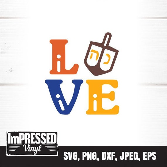 Love Dreidel SVG Instant Download | Etsy