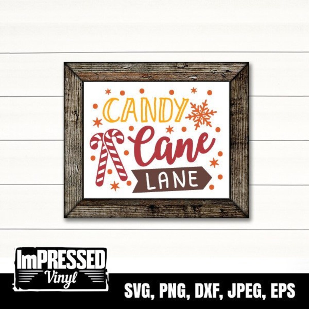 Candy Cane Lane SVG- Instant Download - Etsy