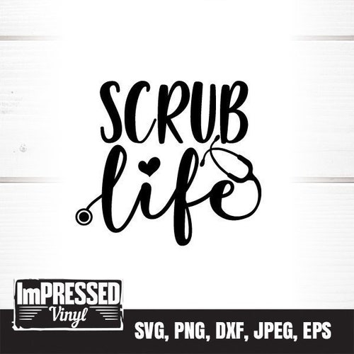 Scrub Life Keychain SVG - Etsy