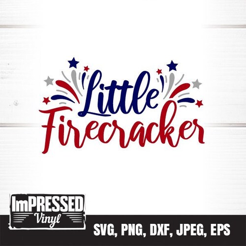 Little Miss Firecracker SVG DXF EPS Png Files for Cutting - Etsy