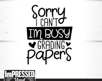 Busy Grading Papers Svg - Etsy