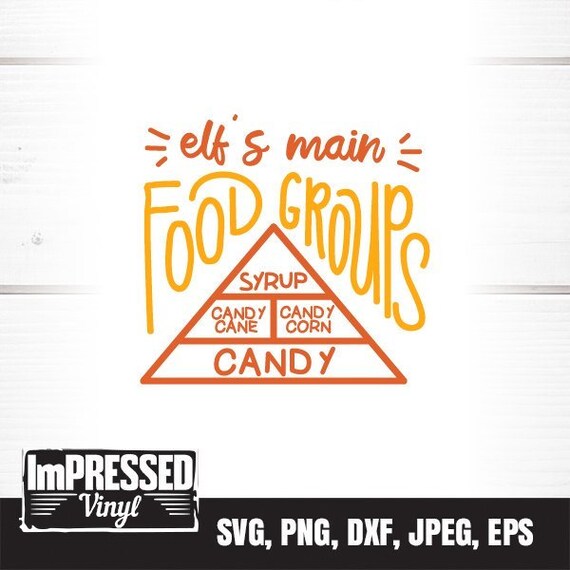 Elf's Main Food Groups SVG Instant Download | Etsy