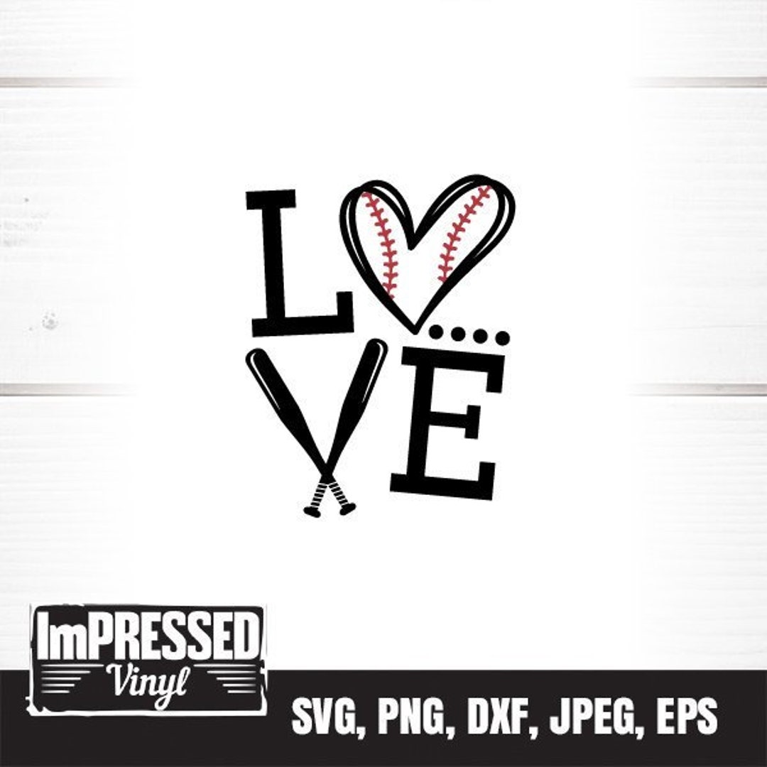 Love Baseball SVG- Instant Download - Etsy