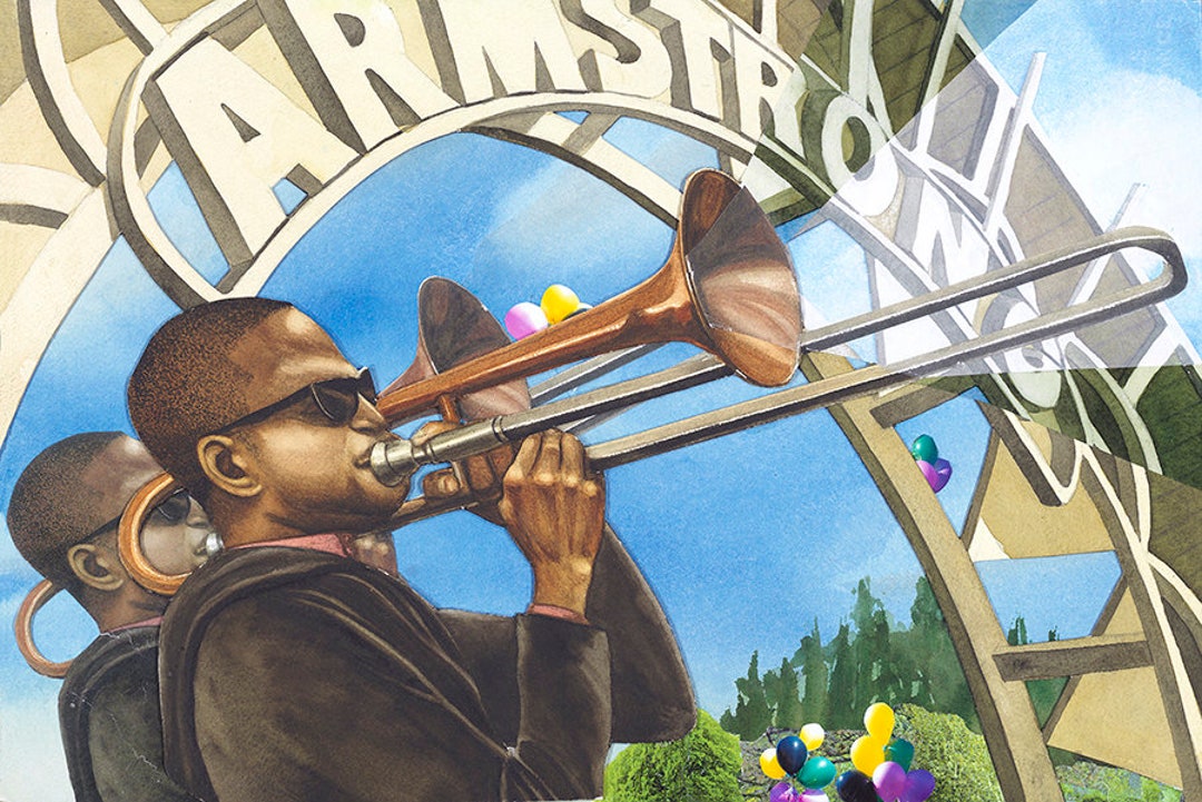Troy in Armstrong Park, Bryan Collier Art - Etsy