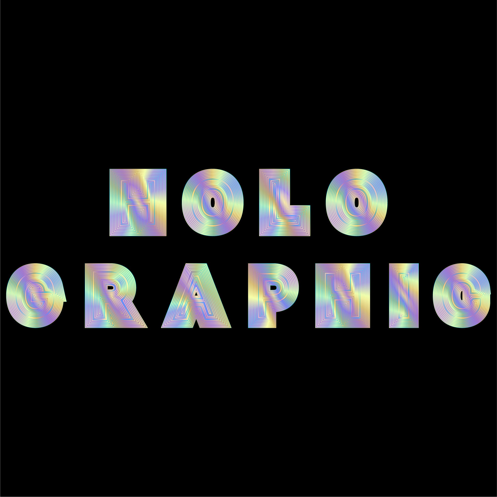 Holographic Alphabet Letters. Holographic Font. Commercial Use. - Etsy