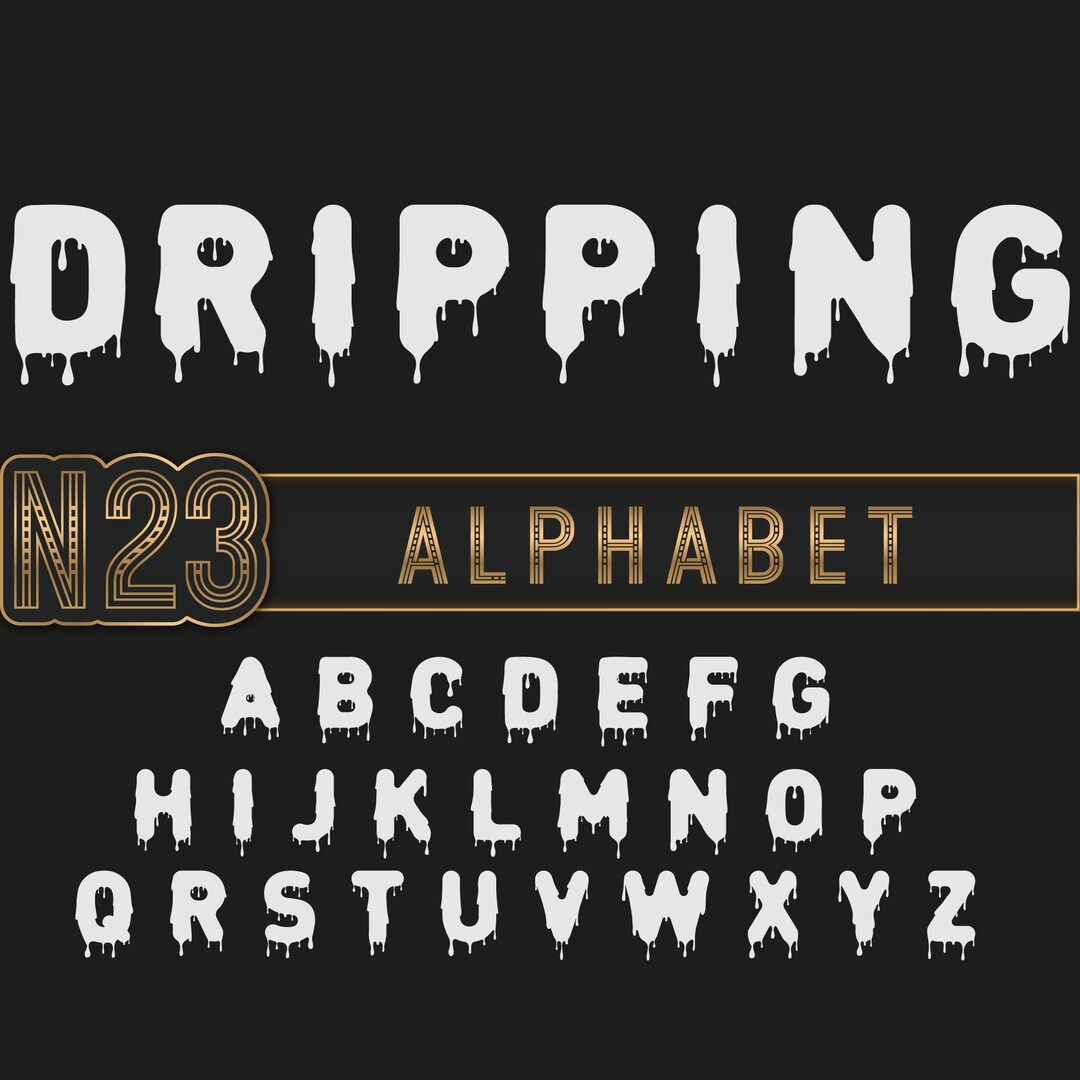 Dripping Alphabet Letters Svg Png. Blood Drip Font. Commercial Use. - Etsy