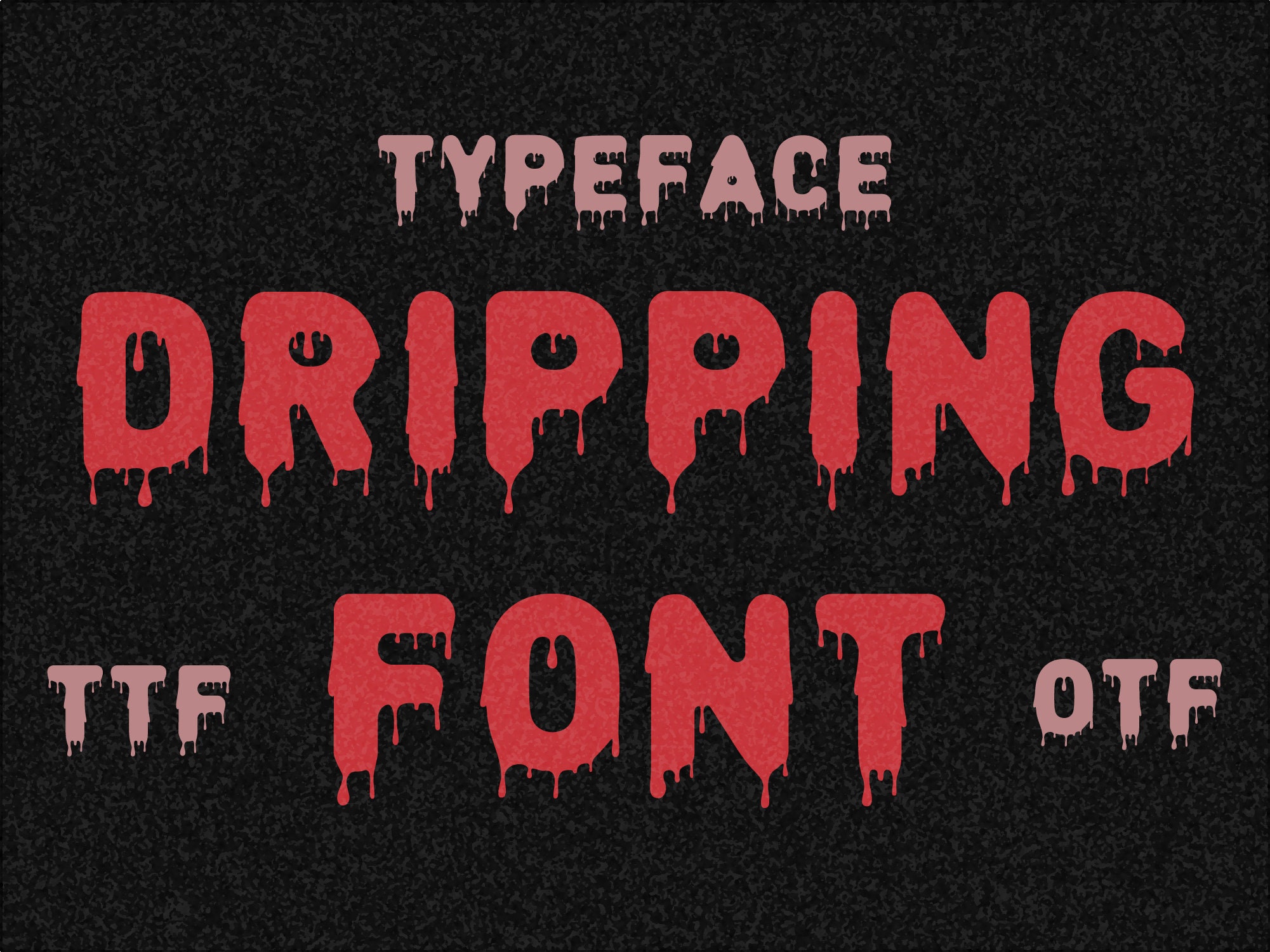 Dripping Typeface. Bloody Font Ttf Otf - Etsy