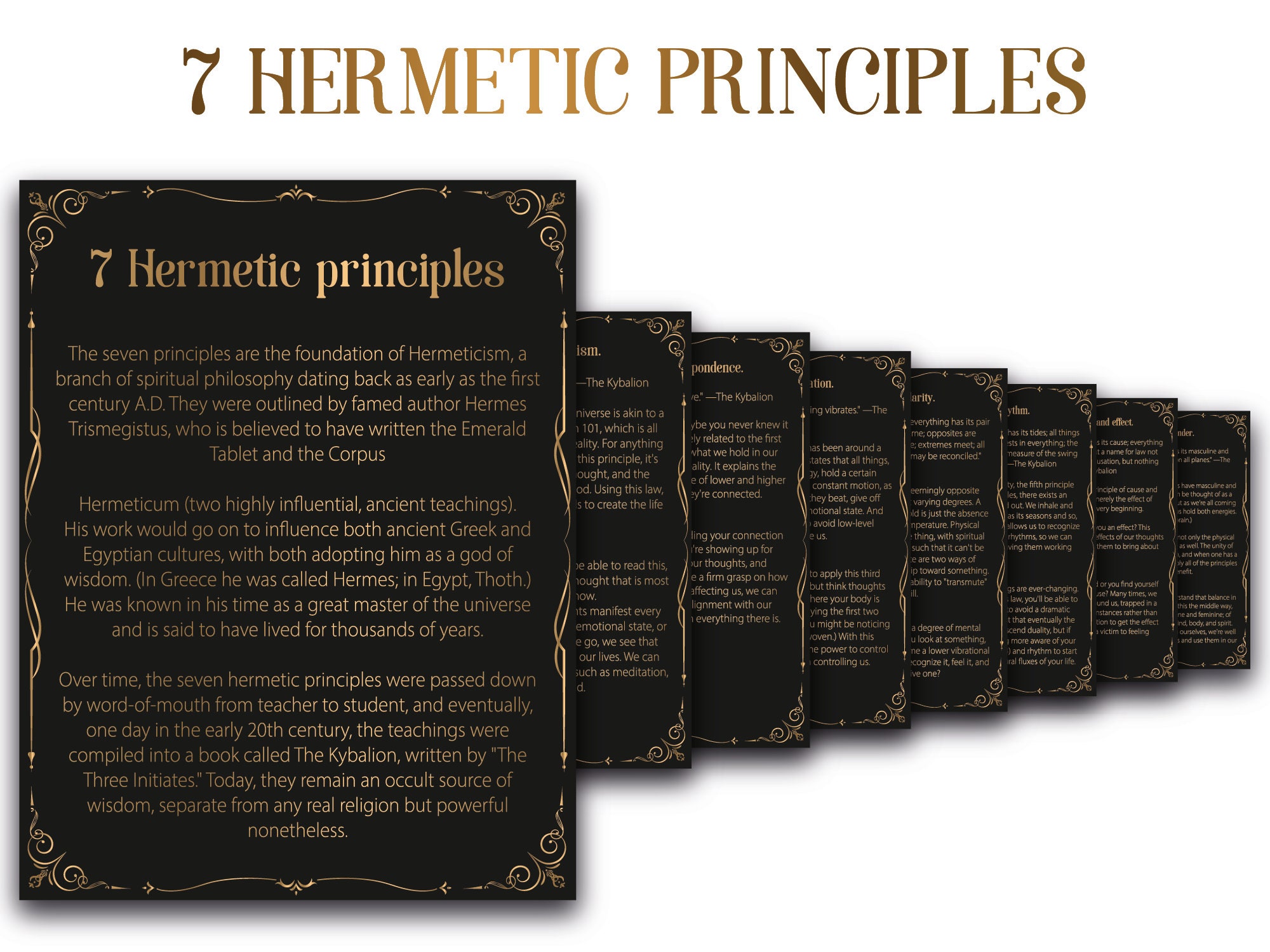 Seven Hermrtic Principles. Cheatsheet. Digital Download. Printable PDF ...
