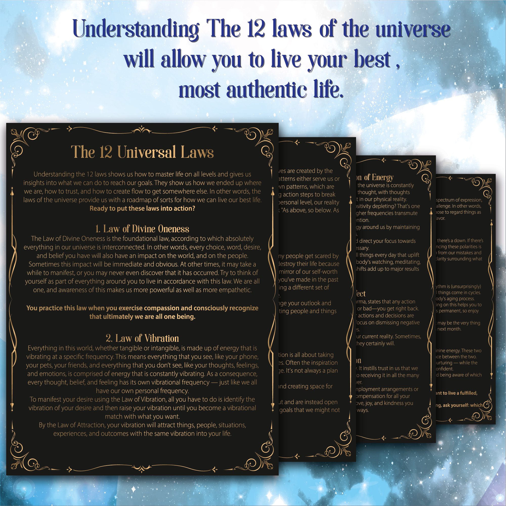 The 12 Laws of the Universe. Cheatsheet. Spirituality. Wellness ...