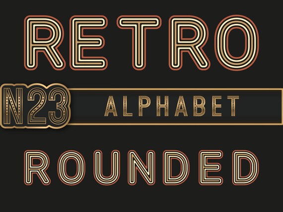 Retro Rounded Font. Retro Style Alphabet Letters Vector Svg - Etsy