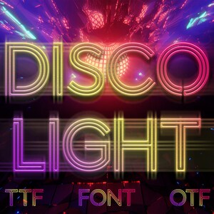 Funky Disco Font. TTF OTF. Typeface for Procreate, Canva, Cricut ...