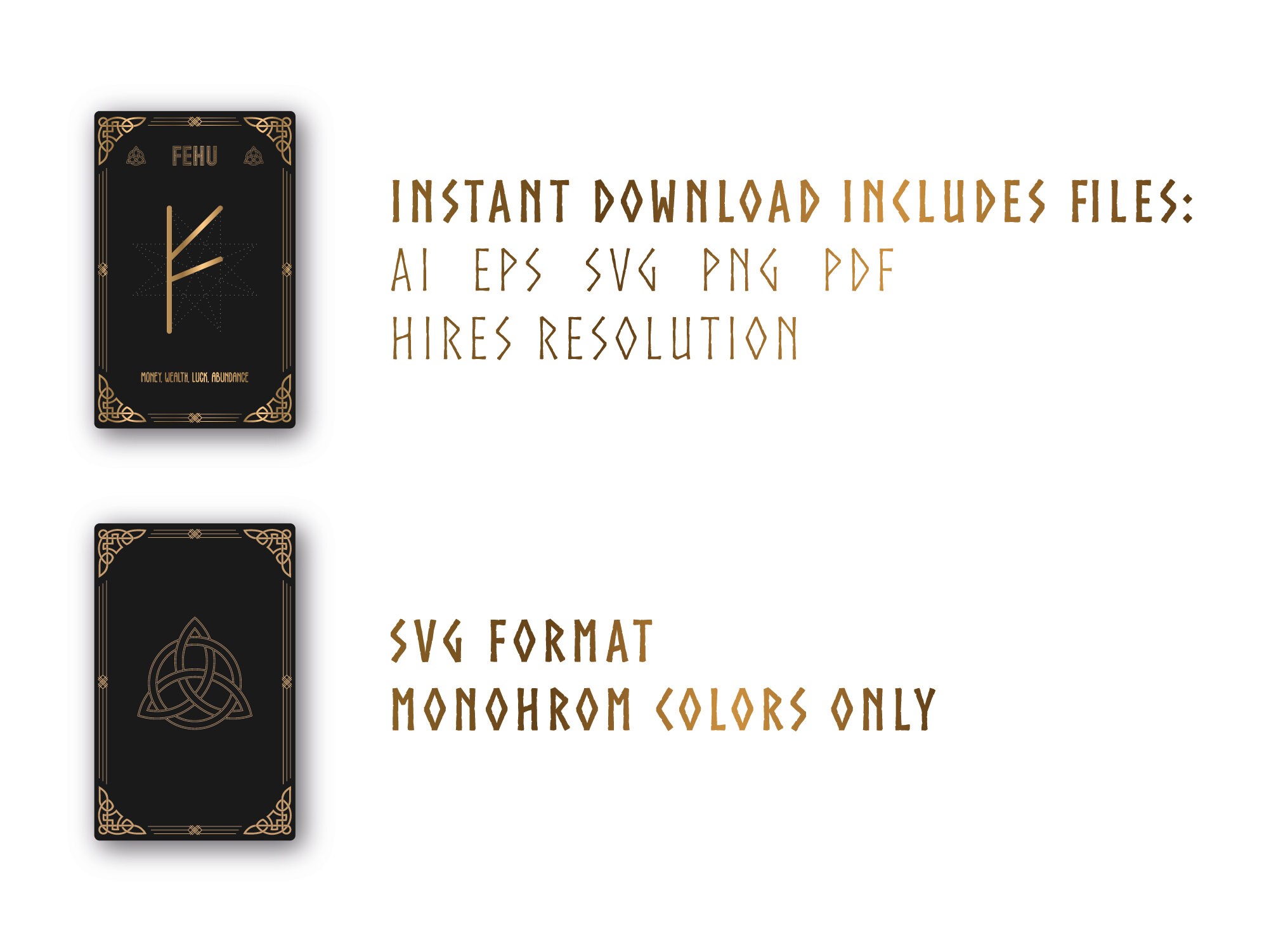 Futhark Rune Cards for Meditation and Divination. Oracles. Celtic ...