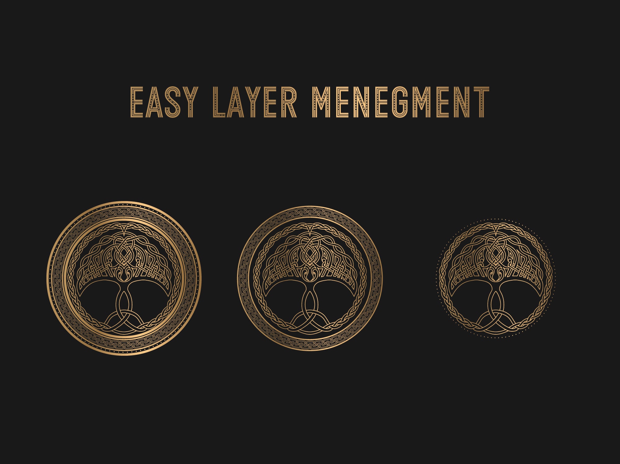 Yggdrasil. Tree of Life. Viking Symbol. Celtic Design. Wall and Print ...