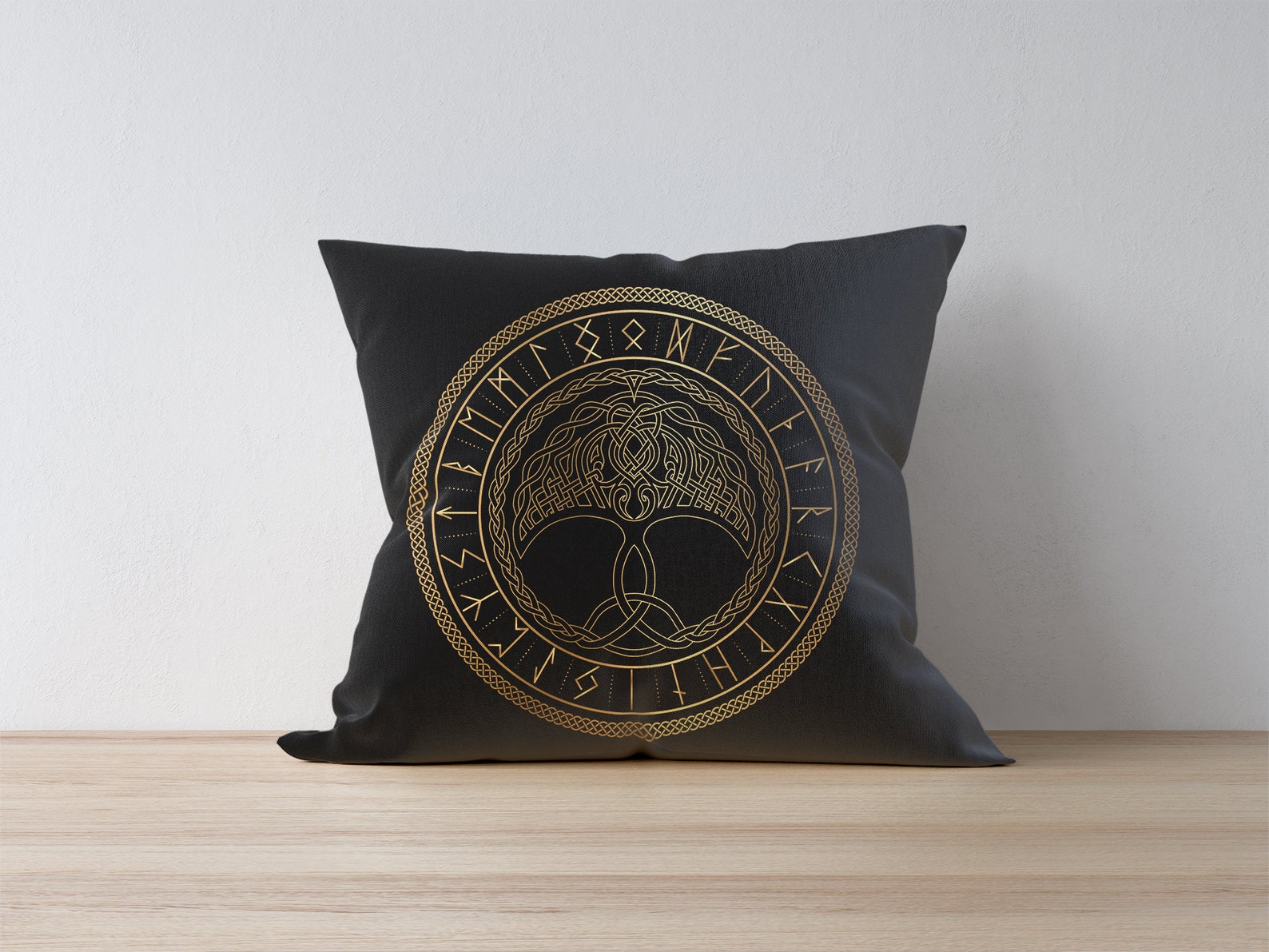 Yggdrasil in a Runic Circle. Tree of Life. Wall and Print Art. Celtic ...