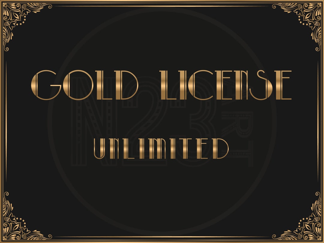 GOLD LICENSE for Commercial Use, No Credit, for One Item or Package ...
