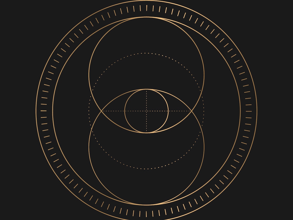 Vesica Piscis Eye. Sacred Geometry. Fibonacci Golden Ratio. - Etsy