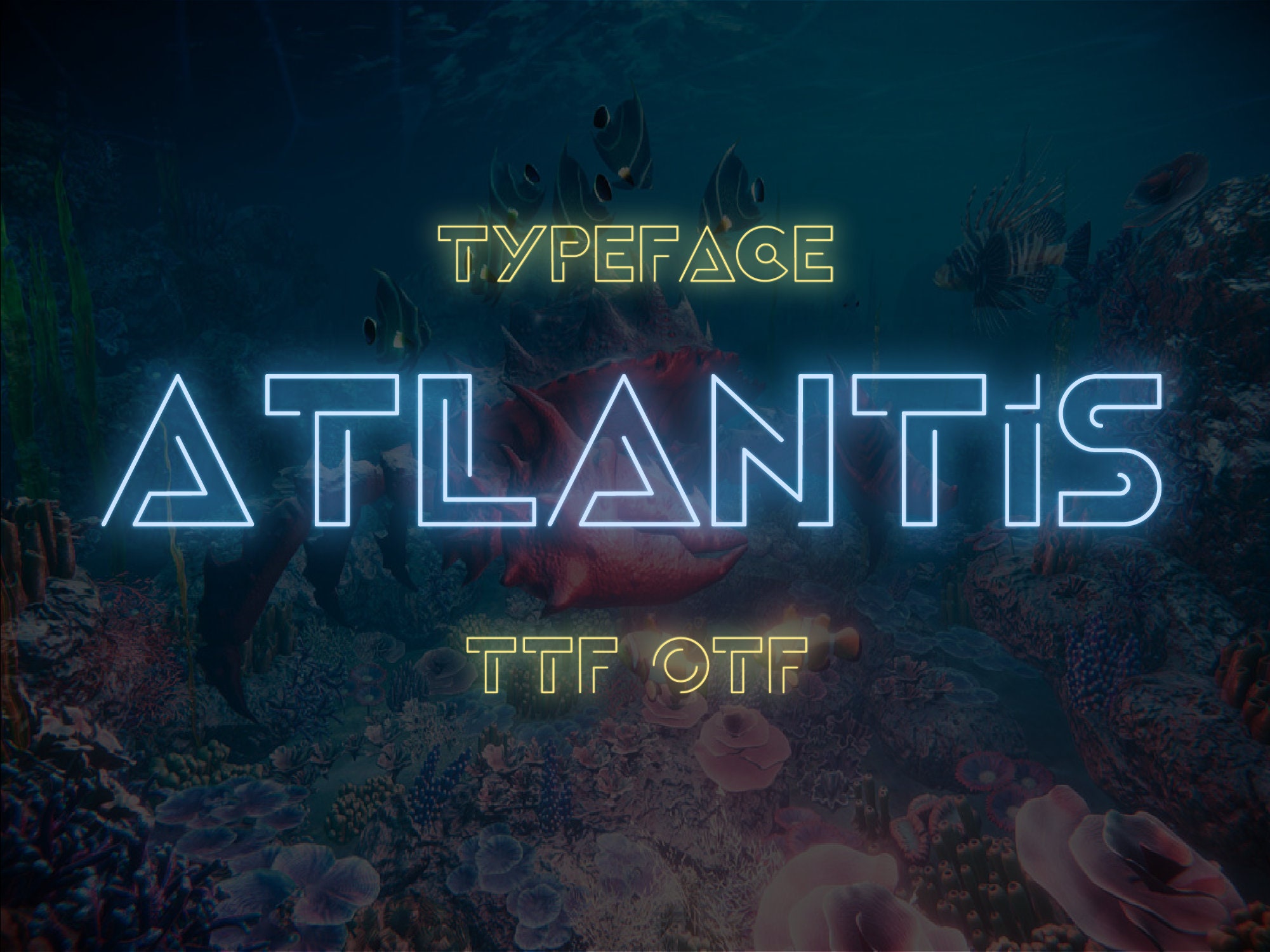 Atlantis Ttf Typeface. Procreate Font, Canva Font, Cricut Fonts - Etsy ...